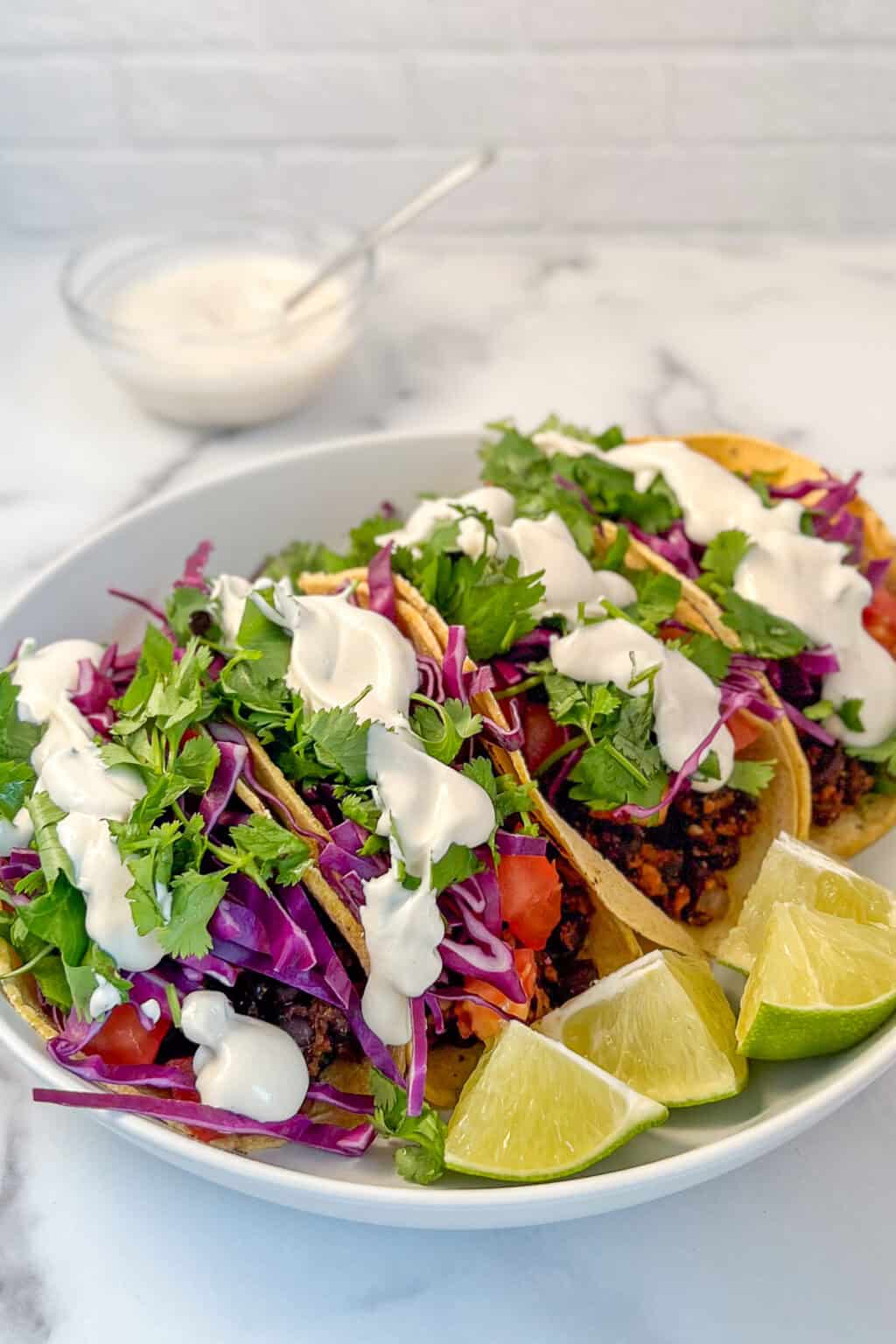 Vegan Black Bean Tacos - Daniel's Plate