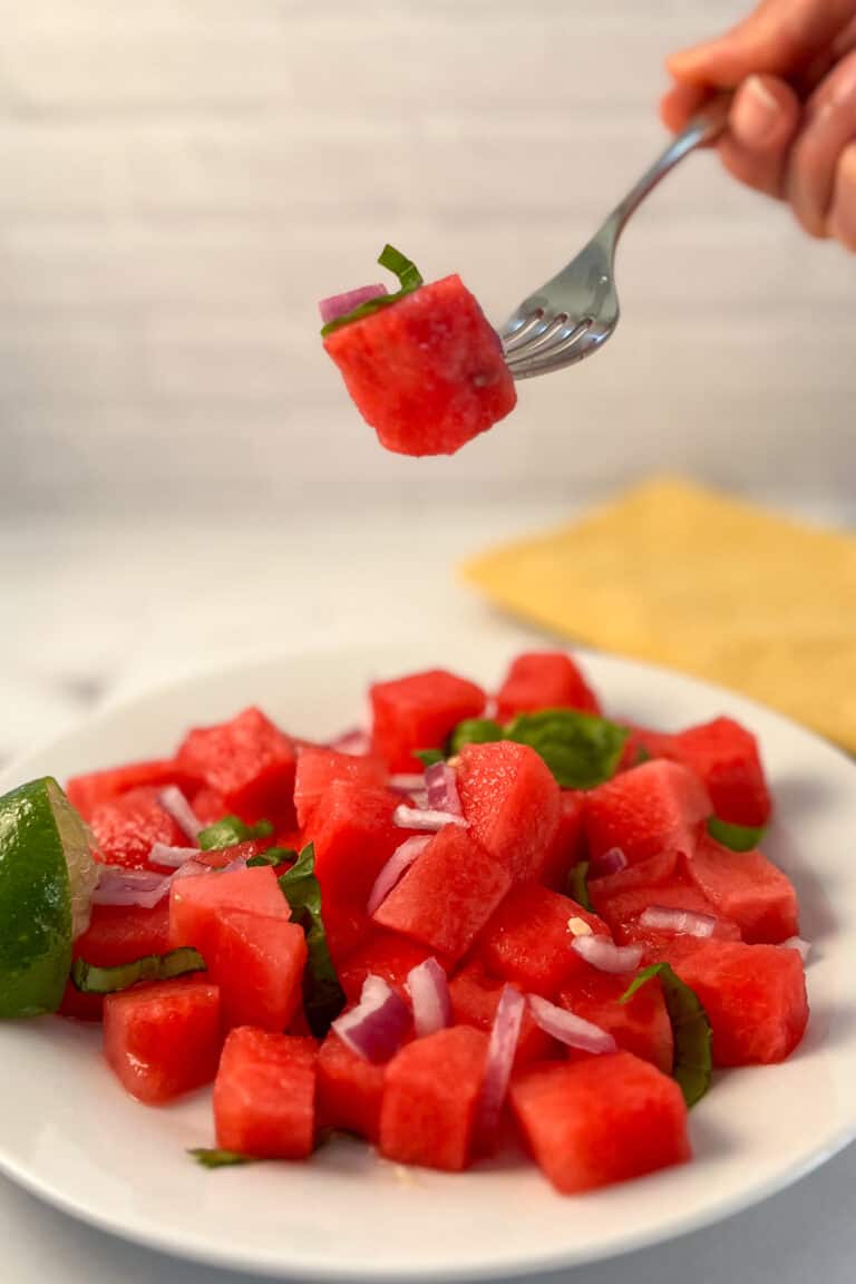 Watermelon Basil Salad - Daniel's Plate